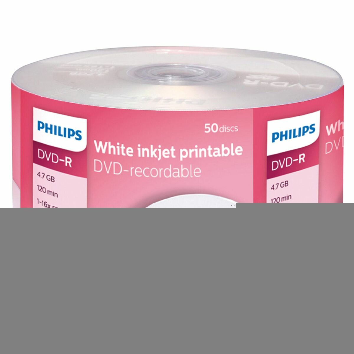 Оптический диск DVD-R Philips 4.7Gb, 16x, Bulk printable, 50шт. (DM4I6U50F/97)
