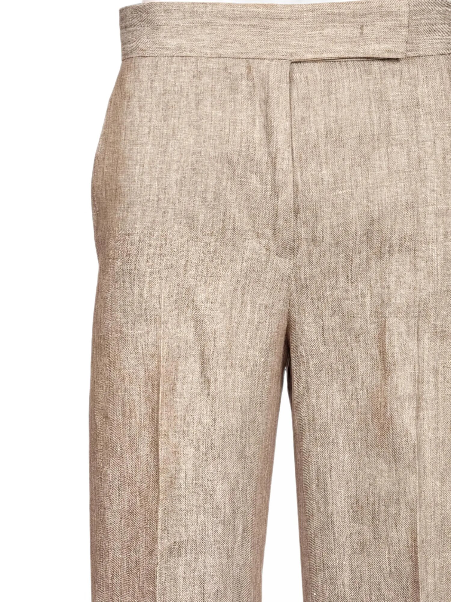 Брюки Max Mara Chevron-pattern linen trousers, размер 40, разноцветный — фото 1