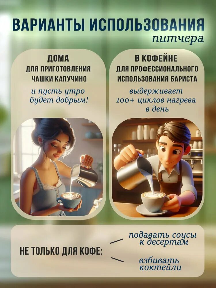 Питчер для молока 600 мл — фото 1