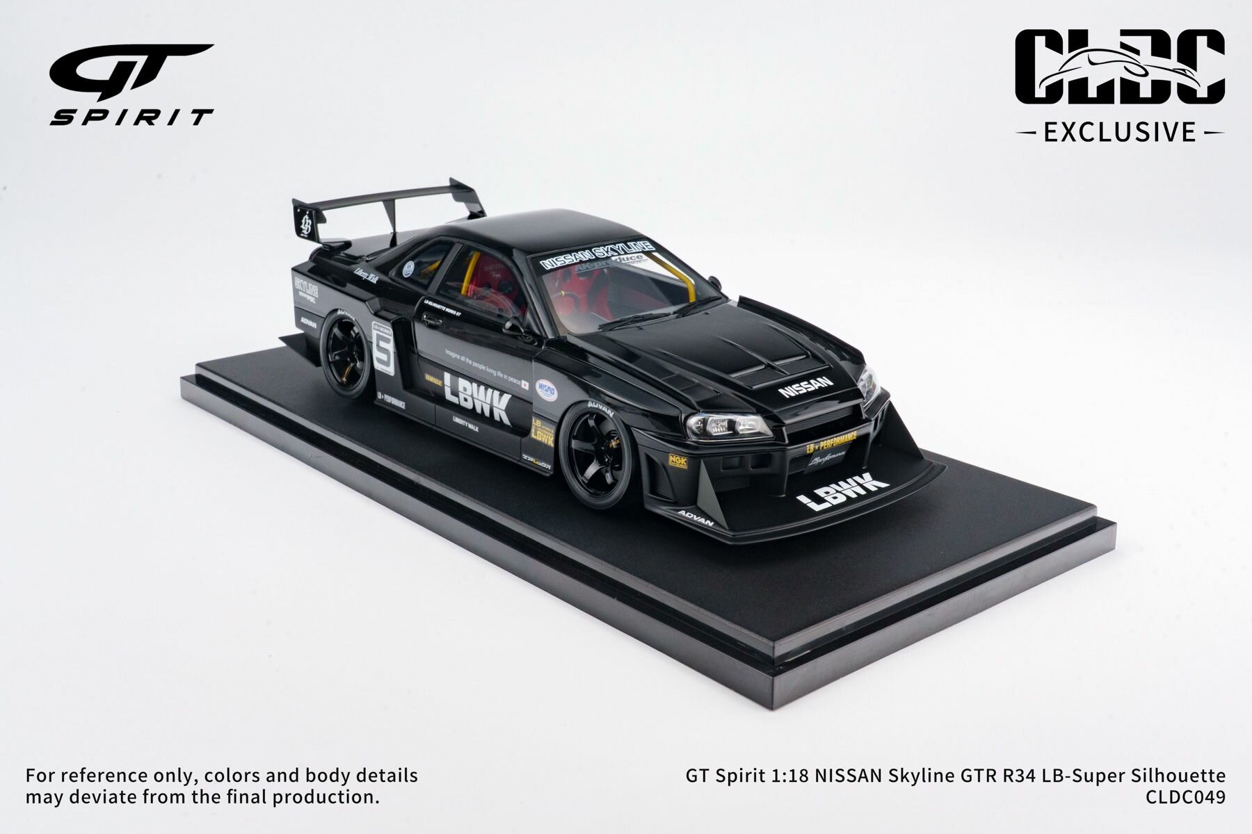 Коллекционная машинка GT Spirit 1:18 NISSAN Skyline GTR R34 LB-Super Silhouette black