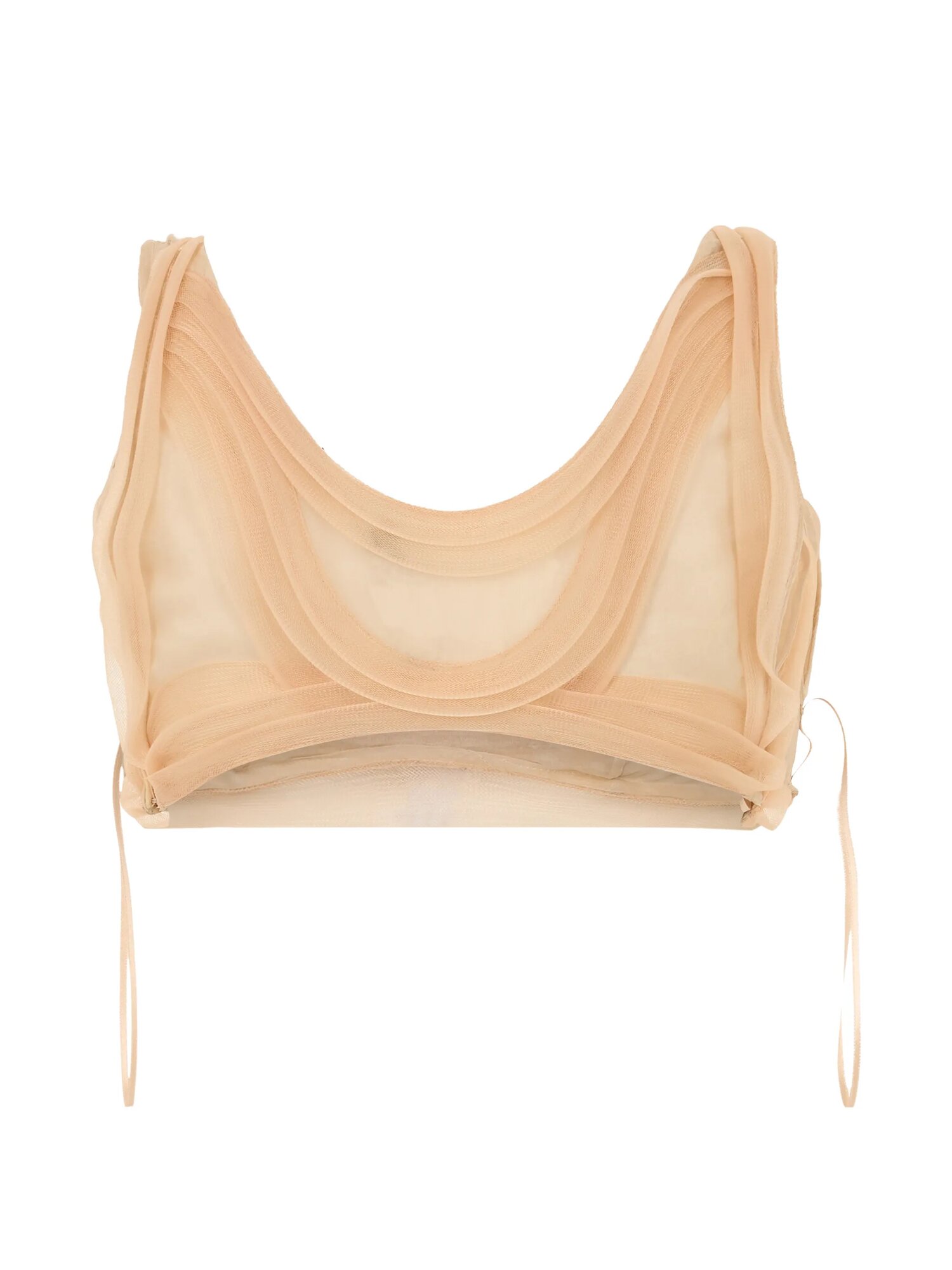 Топ Alberta Ferretti Gathered silk top, размер 40 — фото 1
