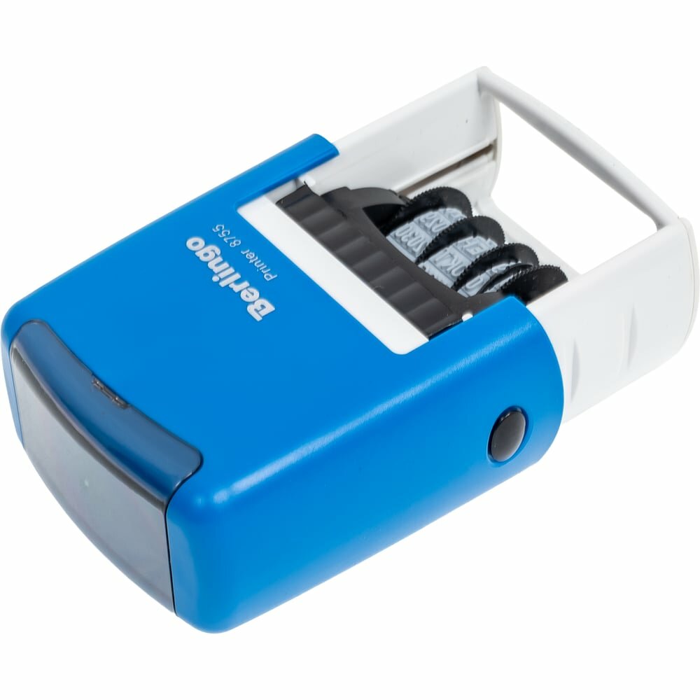 Самонаборный датер BERLINGO Printer 8755, пластик, 2 строчки + дата 4 мм, 1 касса, русский BSt_82302 — фото 1