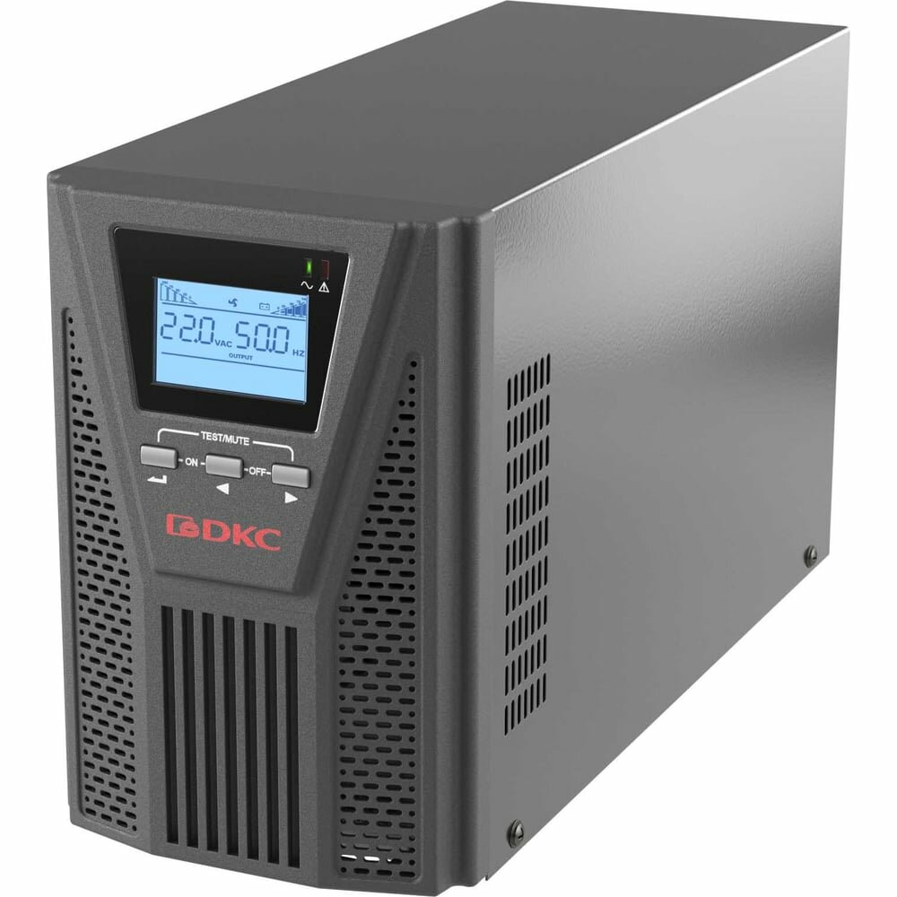 Источник бесперебойного питания DKC серии Small Tower, онлайн, 1000 ВА/900 Вт, 1/1, 2xSchuko, EPO, USB, RS 232, RJ45, з/у 1А, 3x7Ач 1 ШТ SMALLT1A10S