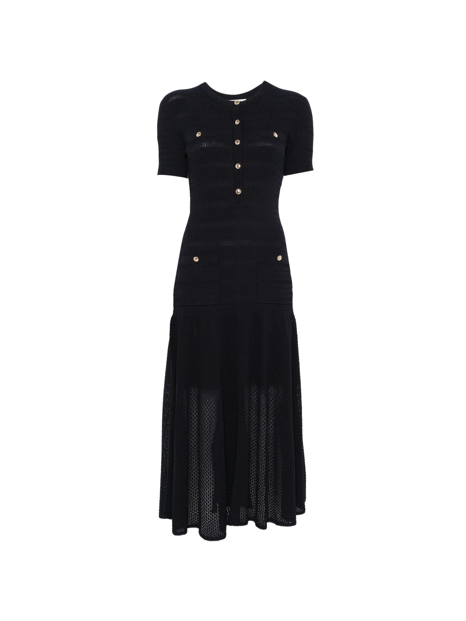 Платье Ribbed-knit button-up midi dress