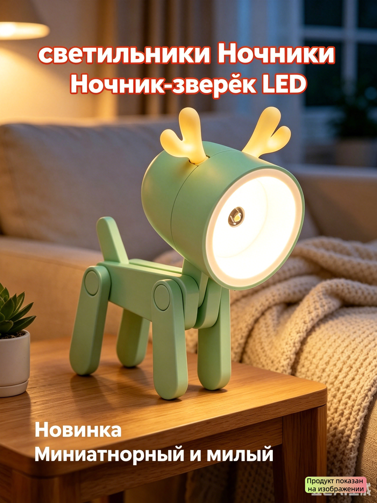 Ночник "Милый ночник-зверек", светодиодный, питание от аккумулятора