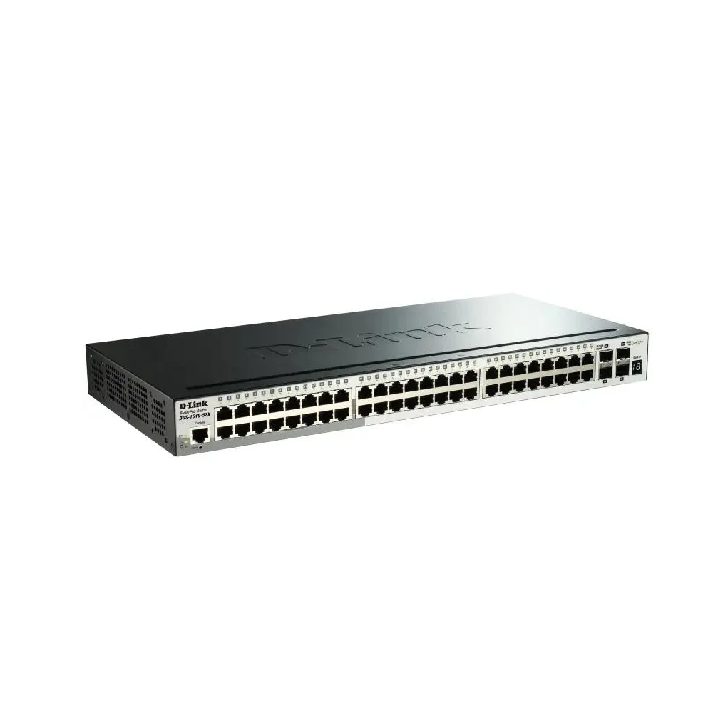 Коммутатор D-Link DGS-1510-52X/A2A, управляемый L2+, 1Гбит/с, черный