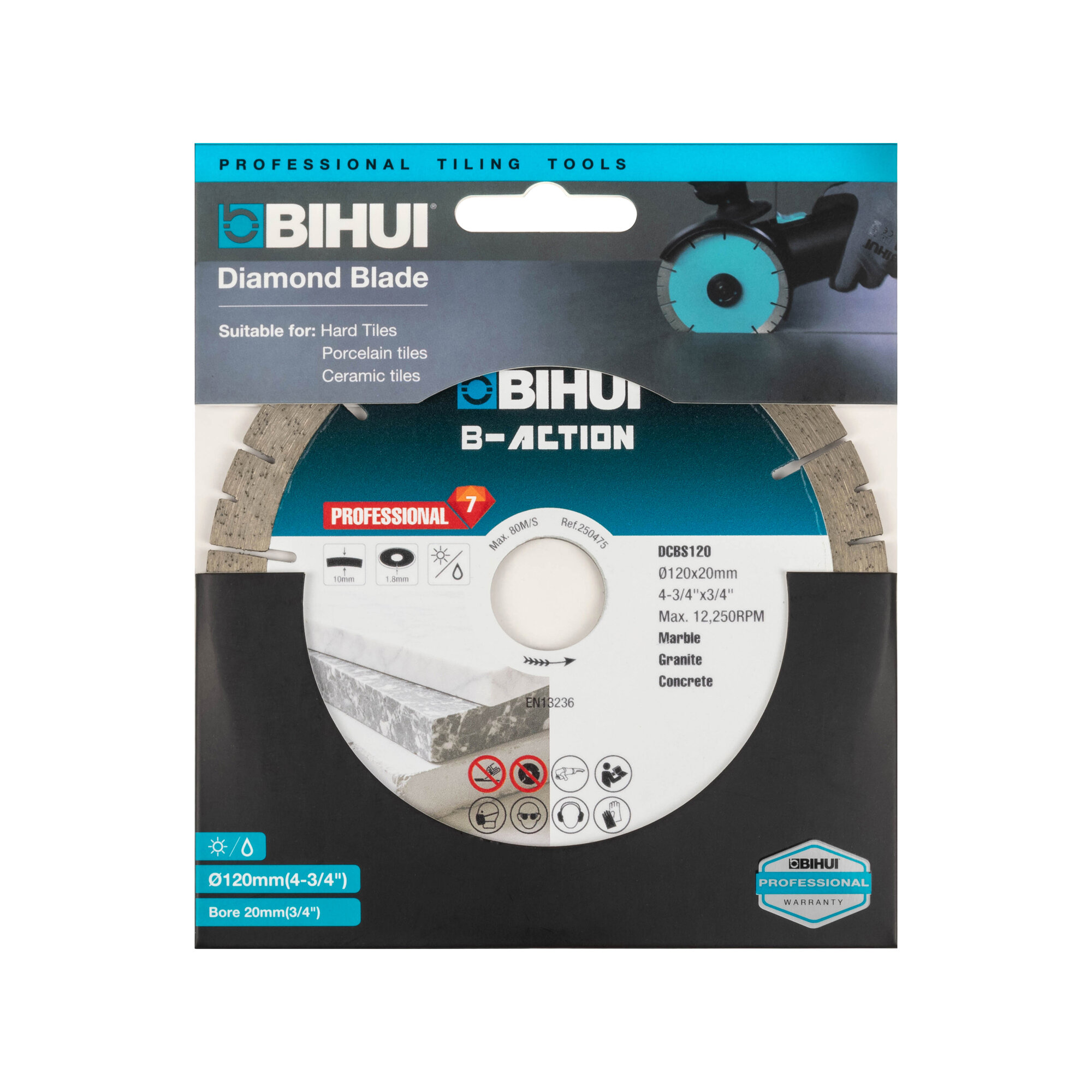Диск алмазный BIHUI,120х1,8х20мм