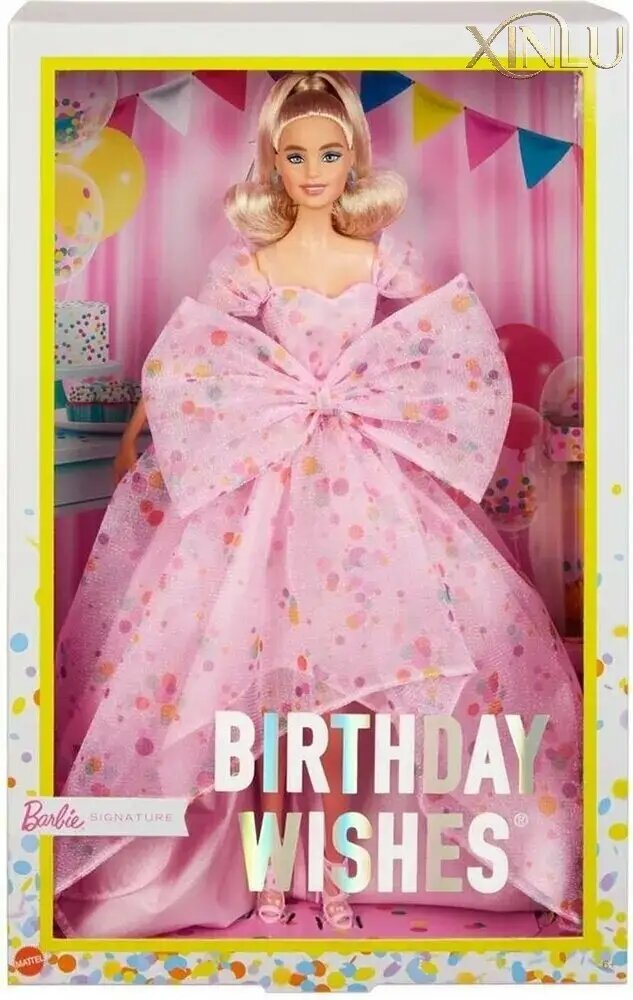 Кукла Mattel Barbie "Пожелания на День Рождения", 29см, HCB89, розовая