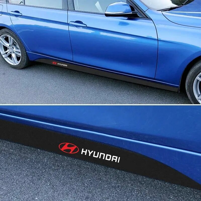 Наклейка на боковую юбку автомобиля, Защитные накладки на кузов 2 шт. Hyundai