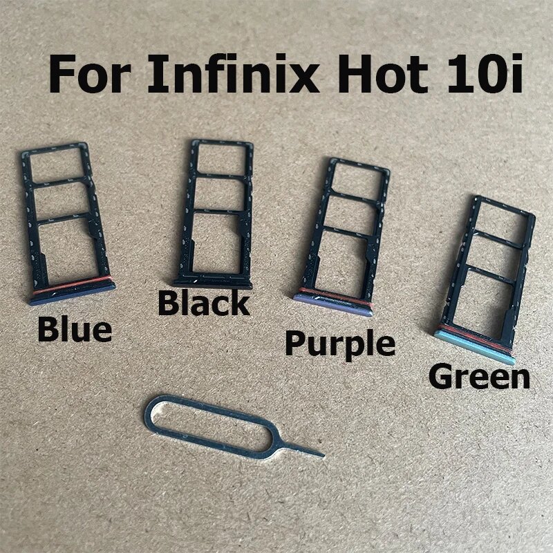 Для Infinix Hot 10i SIM-лоток, держатель SIM-карты, запасные части нанослота Blue