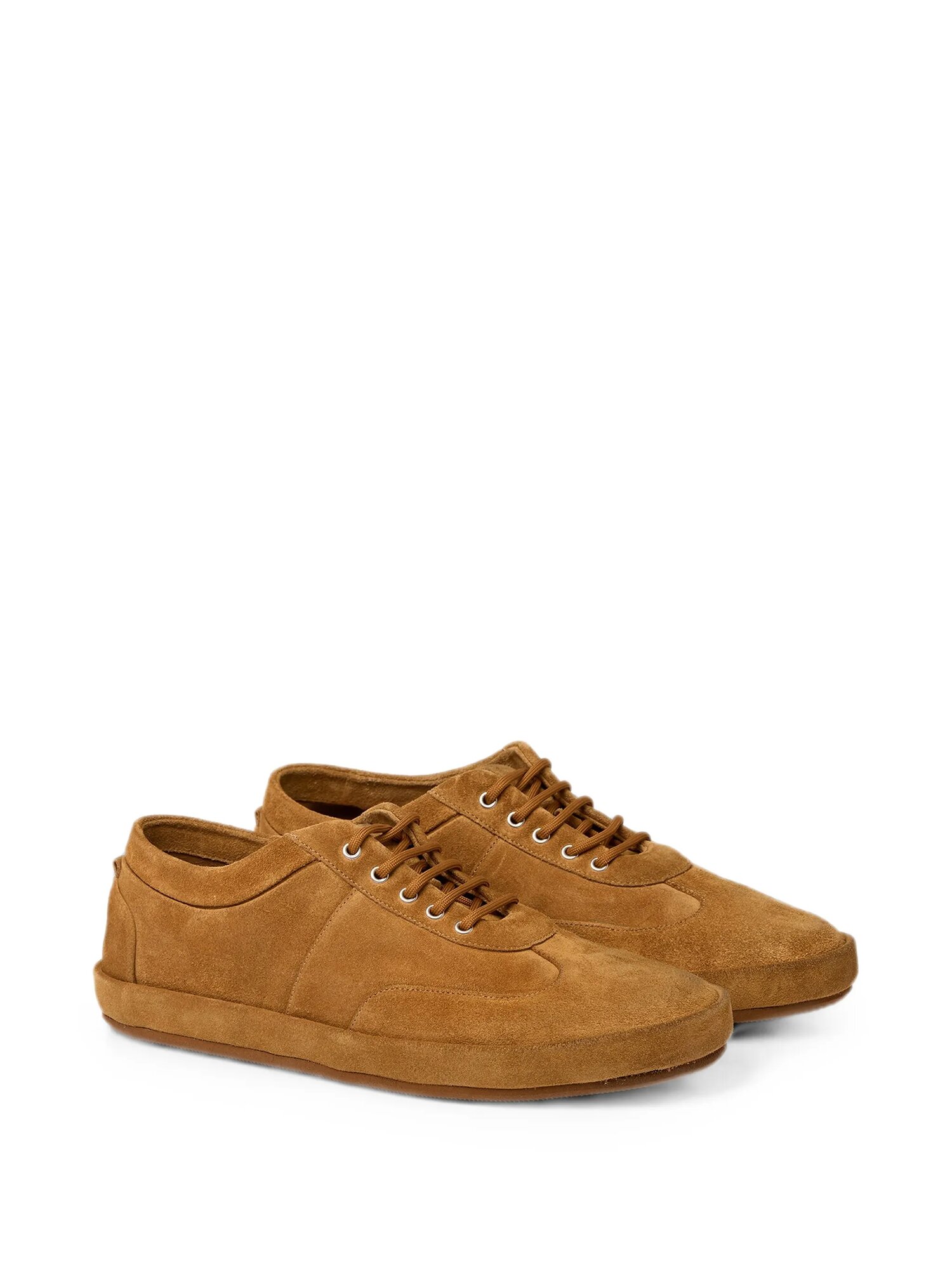 Кроссовки Marsell Suede lace-up sneakers, размер 39, коричневый/серый/оранжевый — фото 1