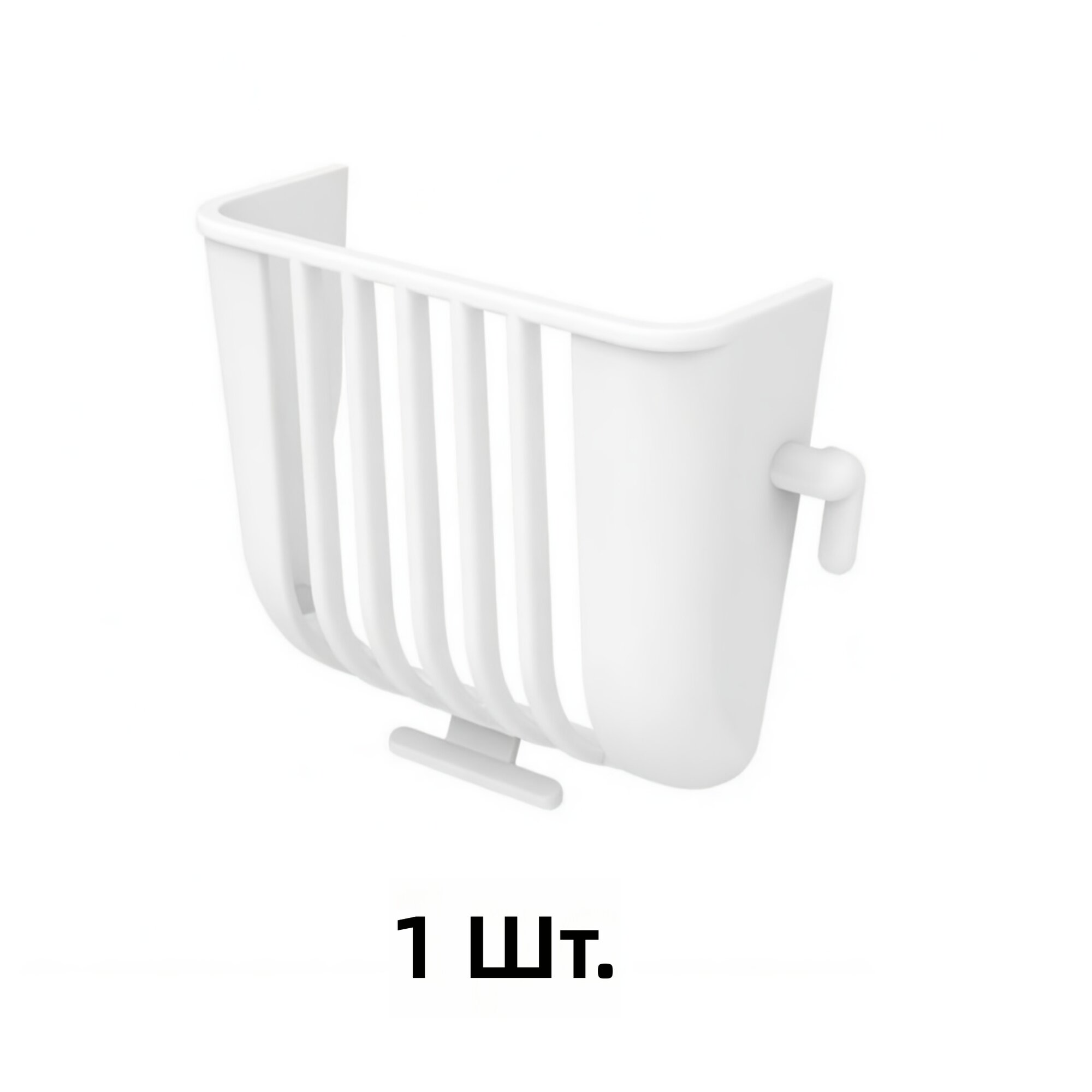 Кормушка для попугаев из ПП, белая, 1 шт.