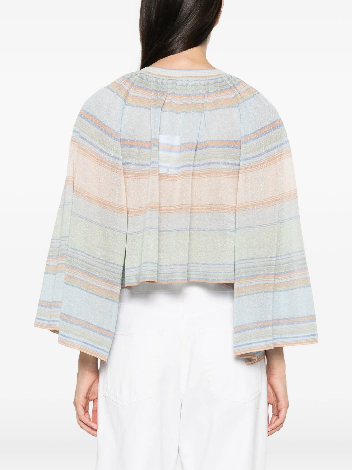 Свитер ZIMMERMANN Striped metallic-thread knit, размер 40 — фото 1