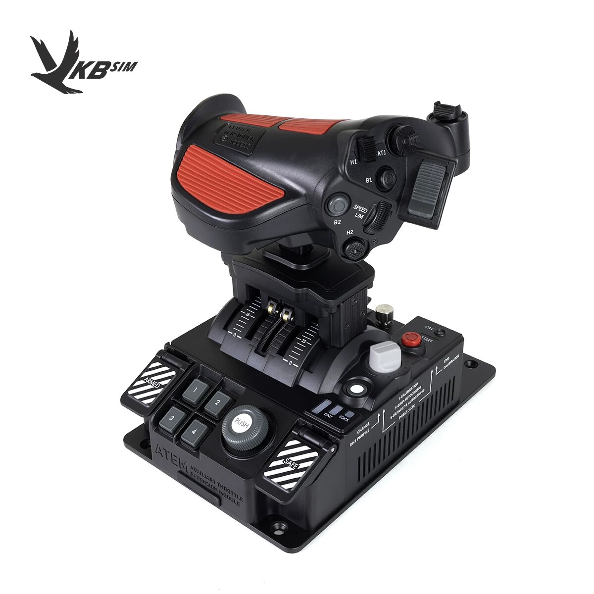 VKB STECS Miniplus MKII Левая Рукоятка для Симуляторов Полетов, Точное Управление, Совместимость с Star Citizen Elite