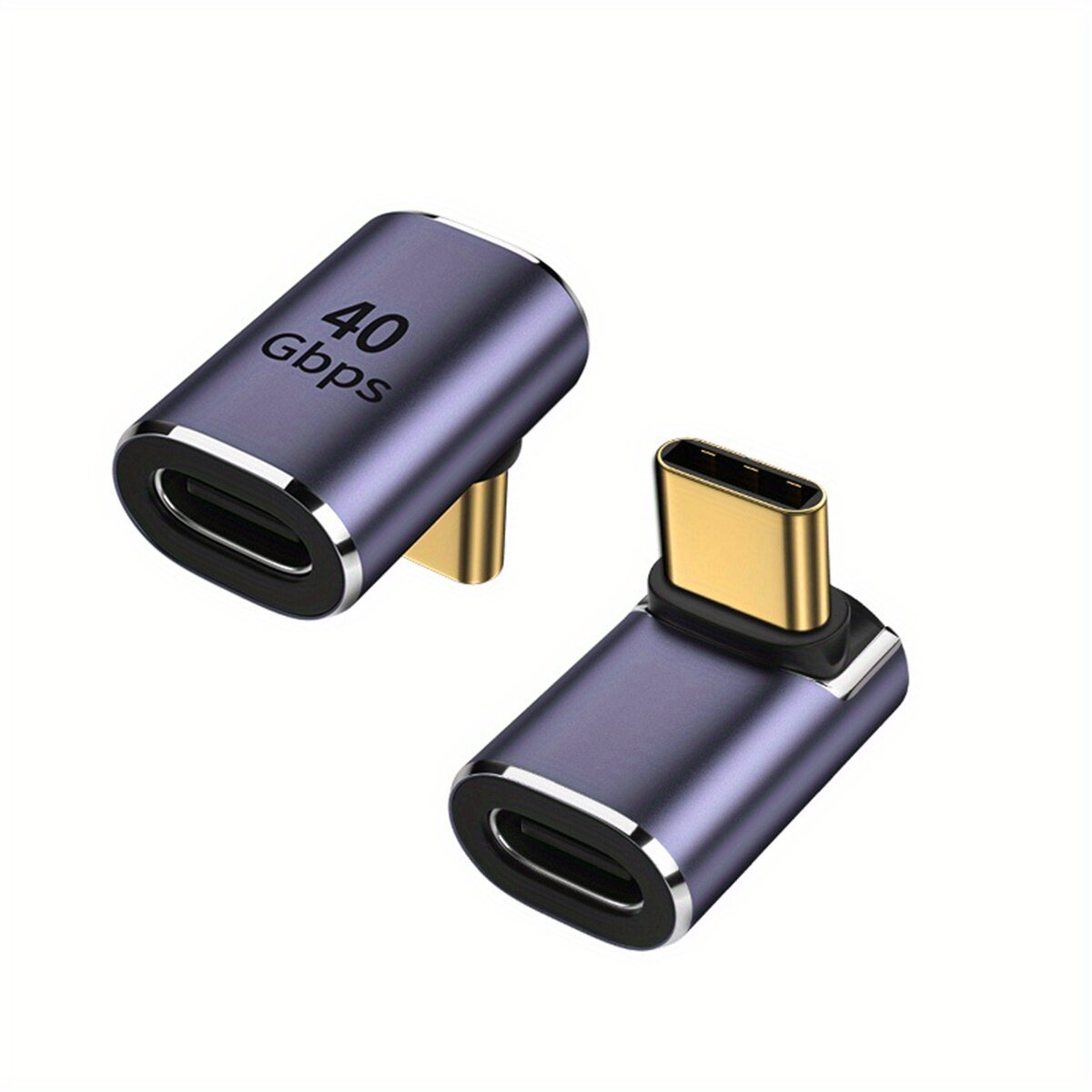 USB-C адаптер 90° угловой/прямой, поддержка Thunderbolt 3, 40 Гбит/с, 100W быстрая зарядка, 8K@60Hz видео для ноутбуков, планшетов и телефонов, модель Cubic Bend