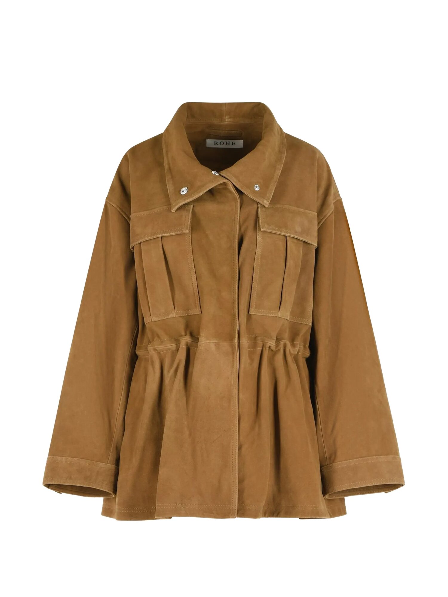 Куртка Drawstring-waist suede jacket