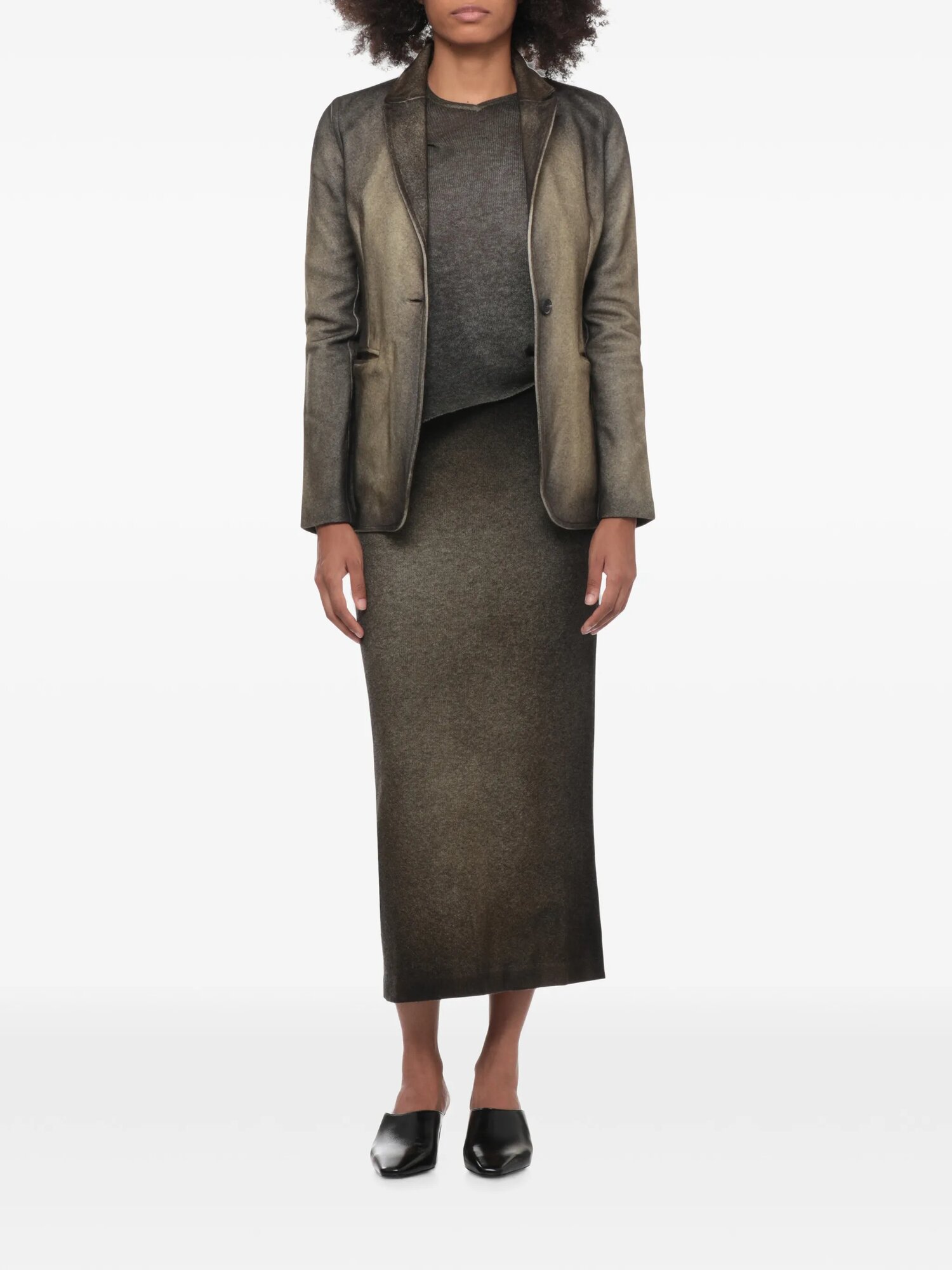 Юбка Avant Toi Fine-knit gradient-effect straight skirt, размер 42 — фото 1