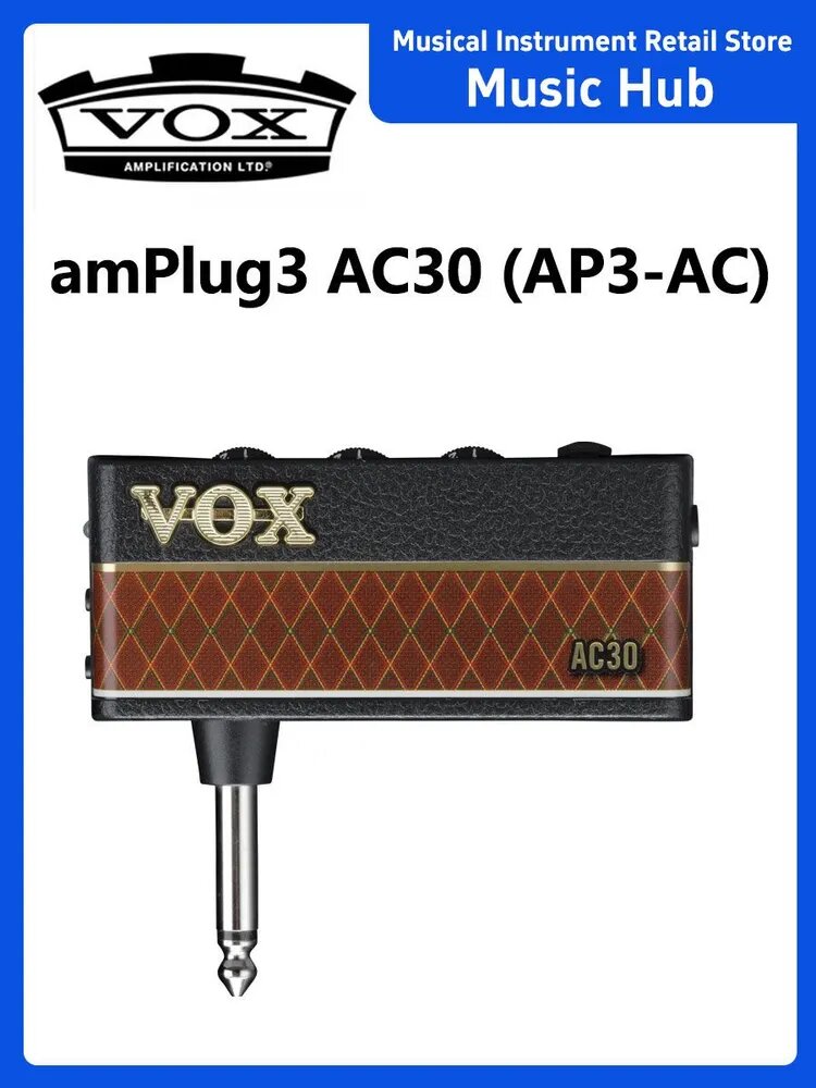 VOX amPlug3 AC30 Профессиональный гитарный усилитель для наушников Легендарный тон AC30