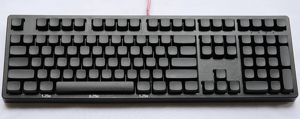 Blank XDA Keycaps Planck Preonic PBT для Cherry MX Черный, 108 Key Black