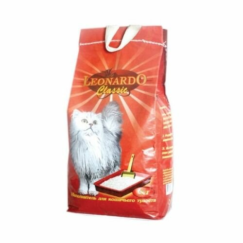 Leonardo Classic наполнитель для кошек комкующийся цеолитовый, 5л