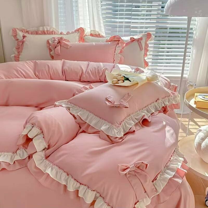 Постельное белье Princess Style, 2-х спальный комплект, жатая ткань， 220*240cm 4pcs