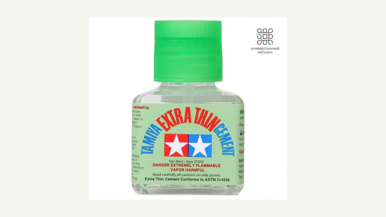 Tamiya Extra Thin Cement Клей для сборки пластиковых моделей 40 мл — фото 1