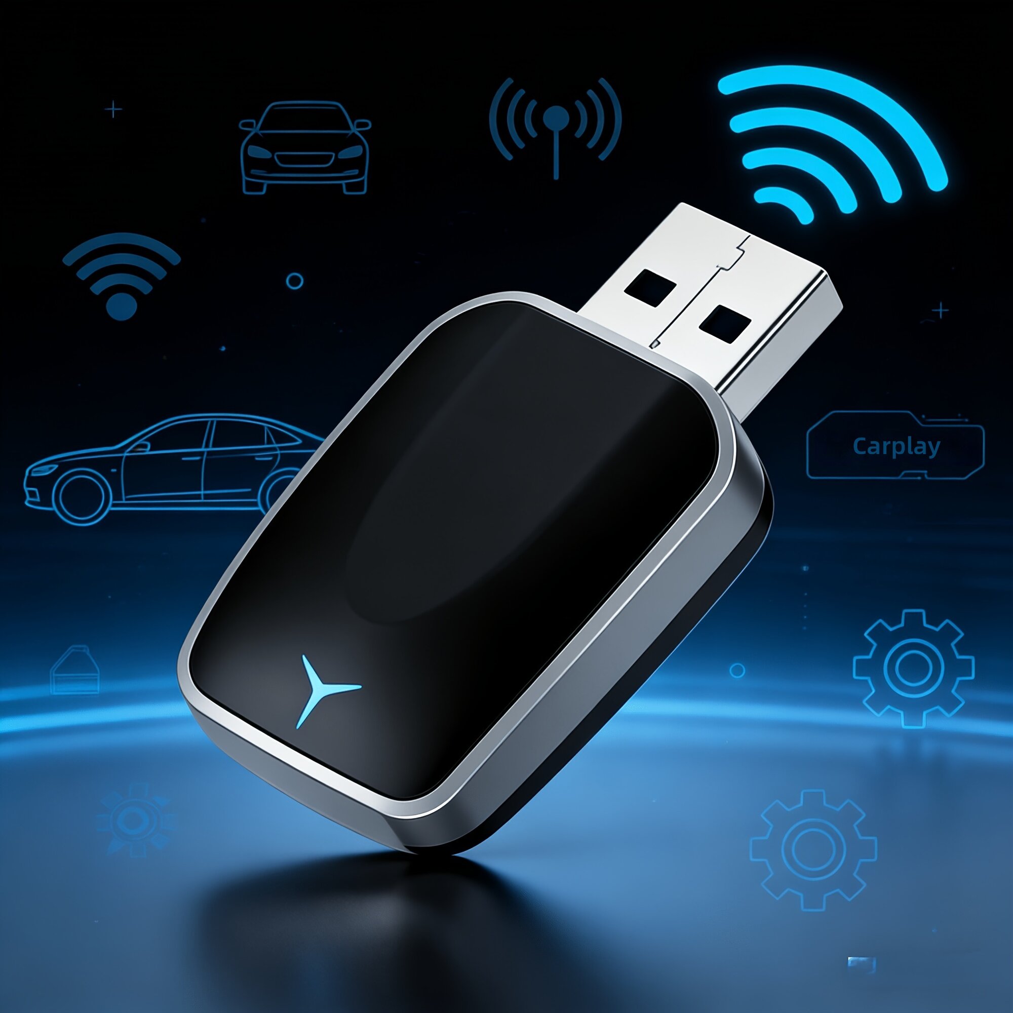 Беспроводной адаптер CarPlay и Android Auto, двухрежимное беспроводное подключение, компактный Plug-and-Play, совместим с iPhone 6/11/12/13/14/15/XR/XS/Pro/Max/Plus и Android 11/12/13/14/15, питание от USB