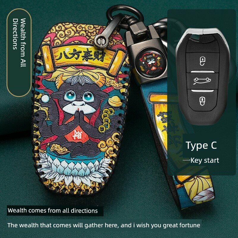 Чехол для ключа Citroën C3XR, C4, C5, C6, C4L, Berlingo - стиль C