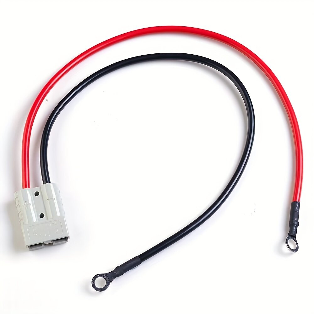 Быстросъемный кабель-разъем для аккумулятора 50A, 10 AWG (5,26 мм²), серый, длина 60 см (23,62 дюйма), 1000В