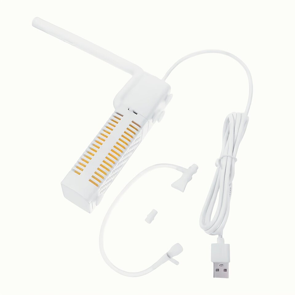 Фильтр для аквариума с USB-питанием, погружная помпа, компактная система фильтрации для маленьких аквариумов, белый, 1 шт.