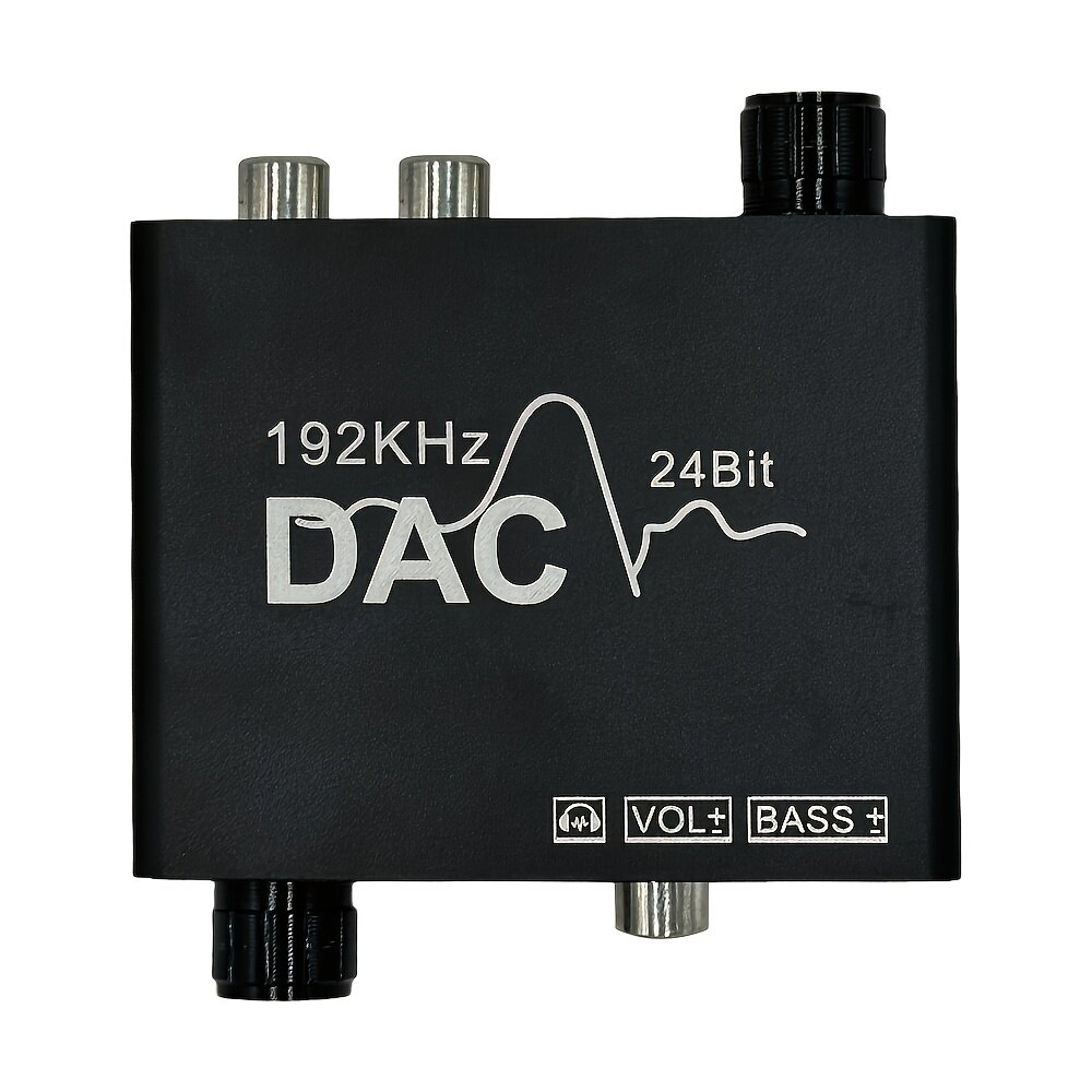 Цифро-аналоговый аудиоконвертер 192kHz SPDIF TOSLINK в стерео L/R и 3.5 мм, декодер AC-3 DTS 5.1CH, Stable DAC full set