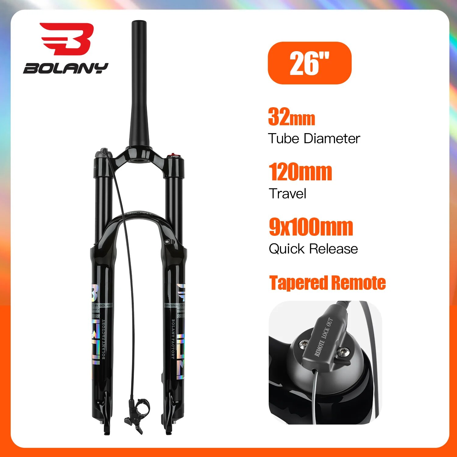 Вилка для велосипеда BOLANY 26/27,5/29 дюймов 26 Tapered Remote B