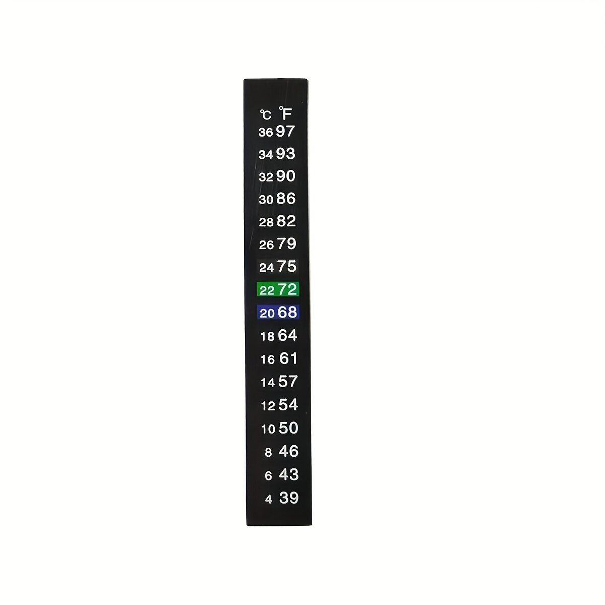 Самоклеящаяся наклейка-термометр для аквариума с ЖК-дисплеем, 4–36 °C/°F, без батареек, 1 шт.