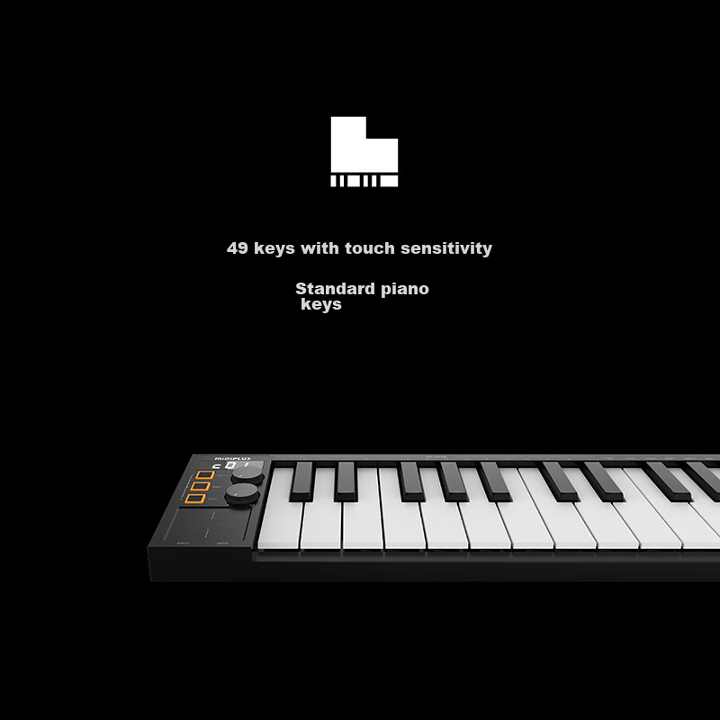 Midiplus V49-клавишный беспроводной Bluetooth мини-свёртываемый MIDI-контроллер для портативного музыкального