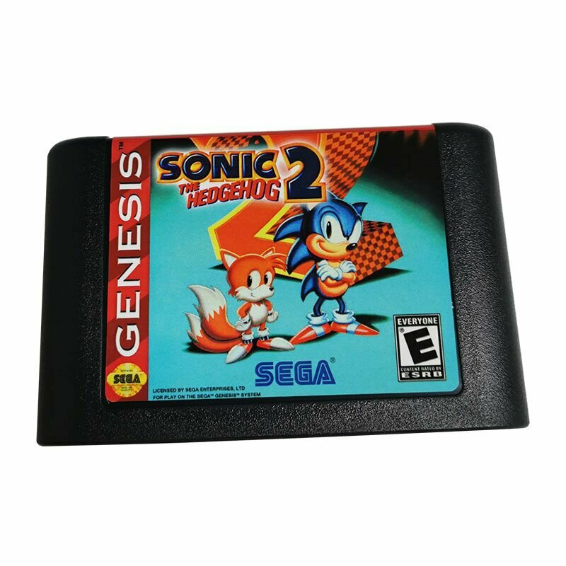 Игровой картридж для приставки 16 bit SEGA: Sonic THE HEDGEHOG 2 соник 2 16-бит для сега