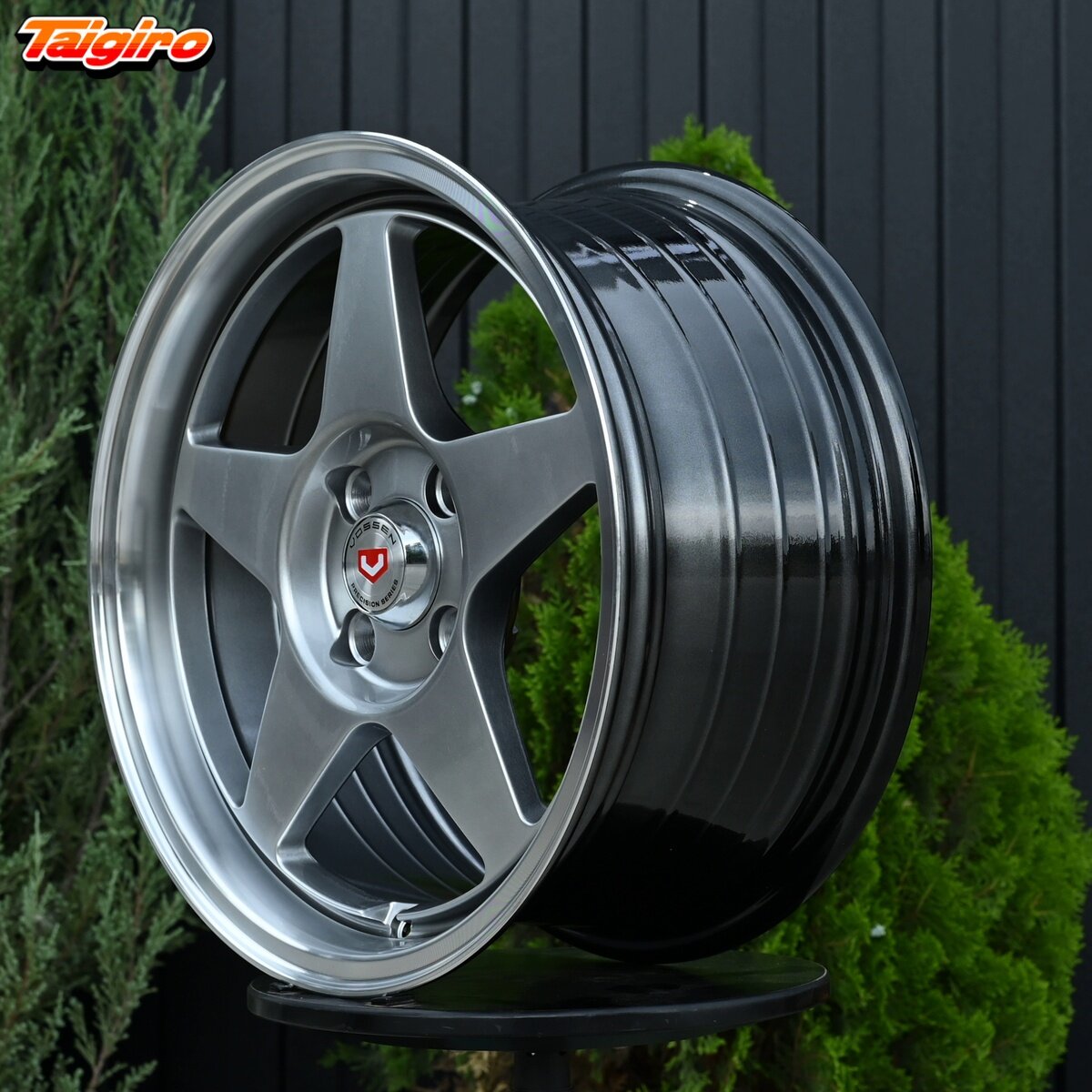Комплект литых дисков R15 Taigiro EVO 7J ET30 4×100 Темный хром (F144)