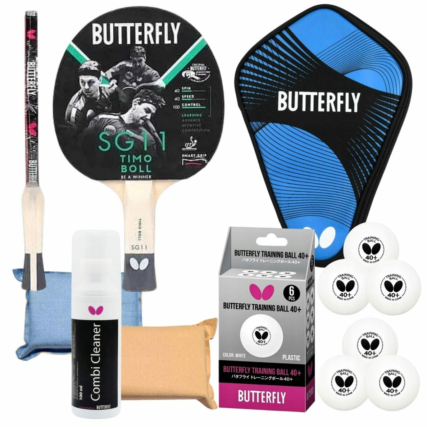 DECATHLON набор для настольного тенниса Butterfly Timo Boll SG11, черный и красный