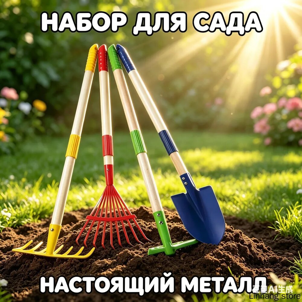 Детские садовые инструменты игрушка грабли для песка