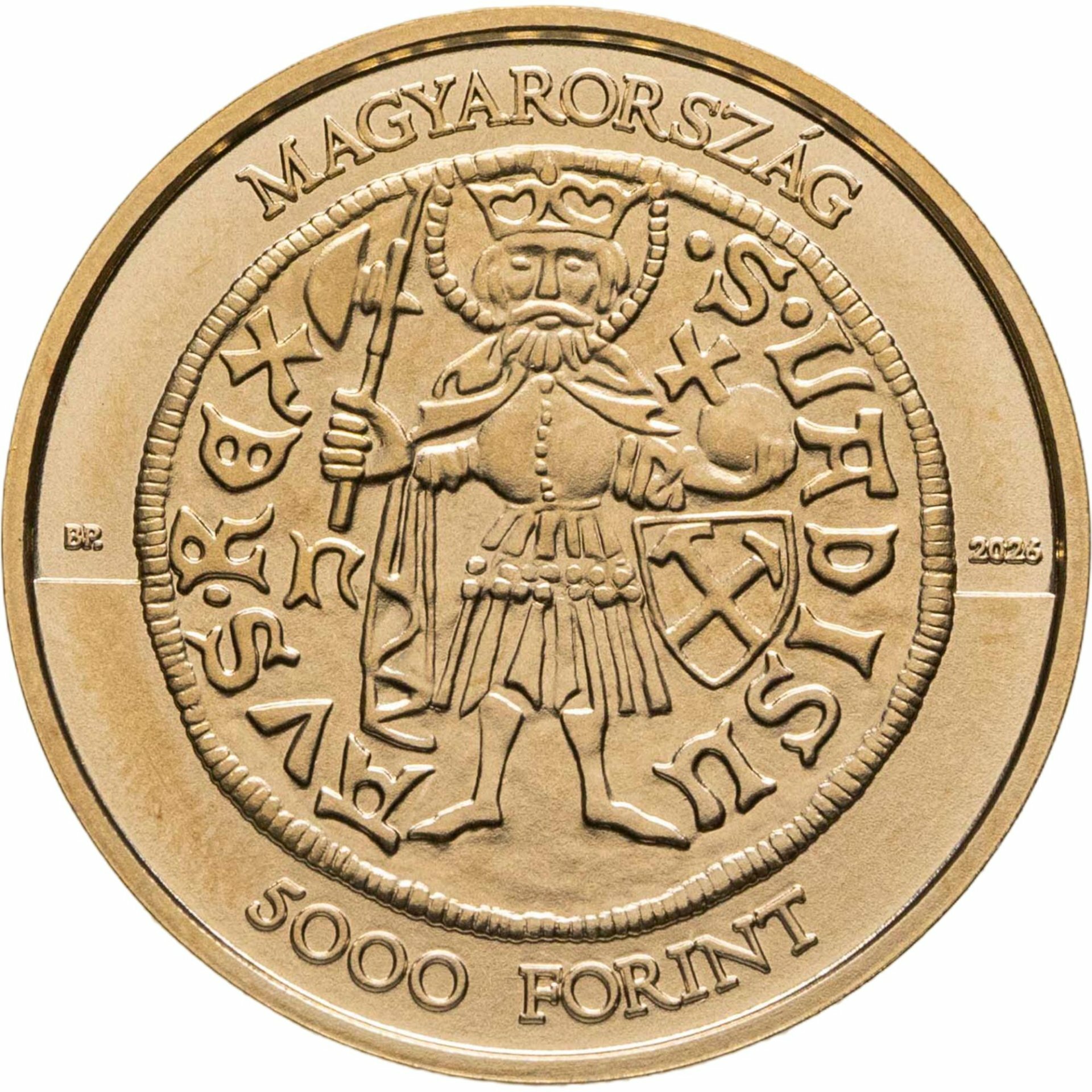 Венгрия 5000 форинтов 2026 "Золотой флорин короля Матьяша I", МНЦ медь-никель-цинк, в сохранности BUNC