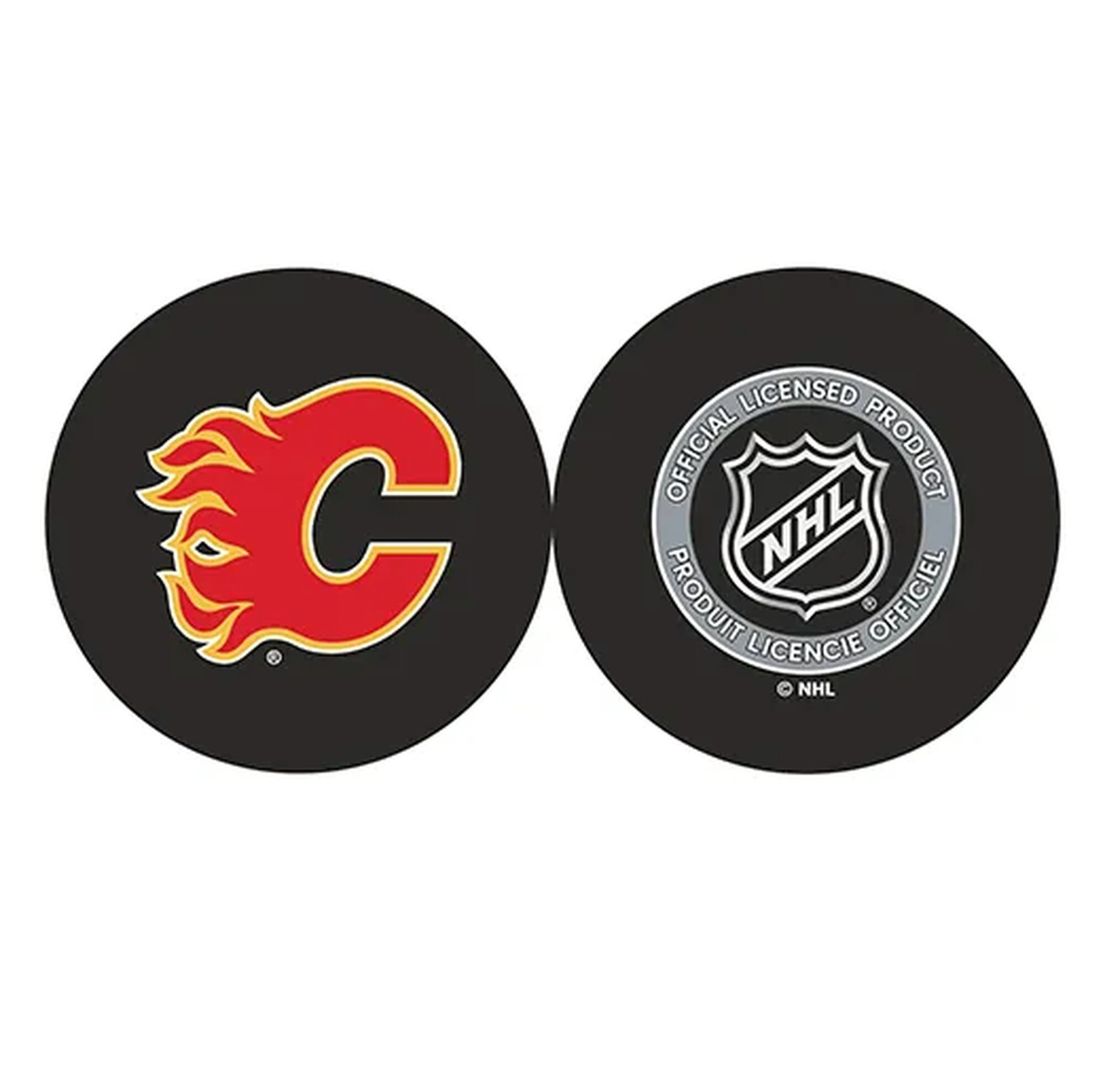 Шайба Rubena Classic NHL Calgary Flames 2-ст, 76 мм, цвет черный