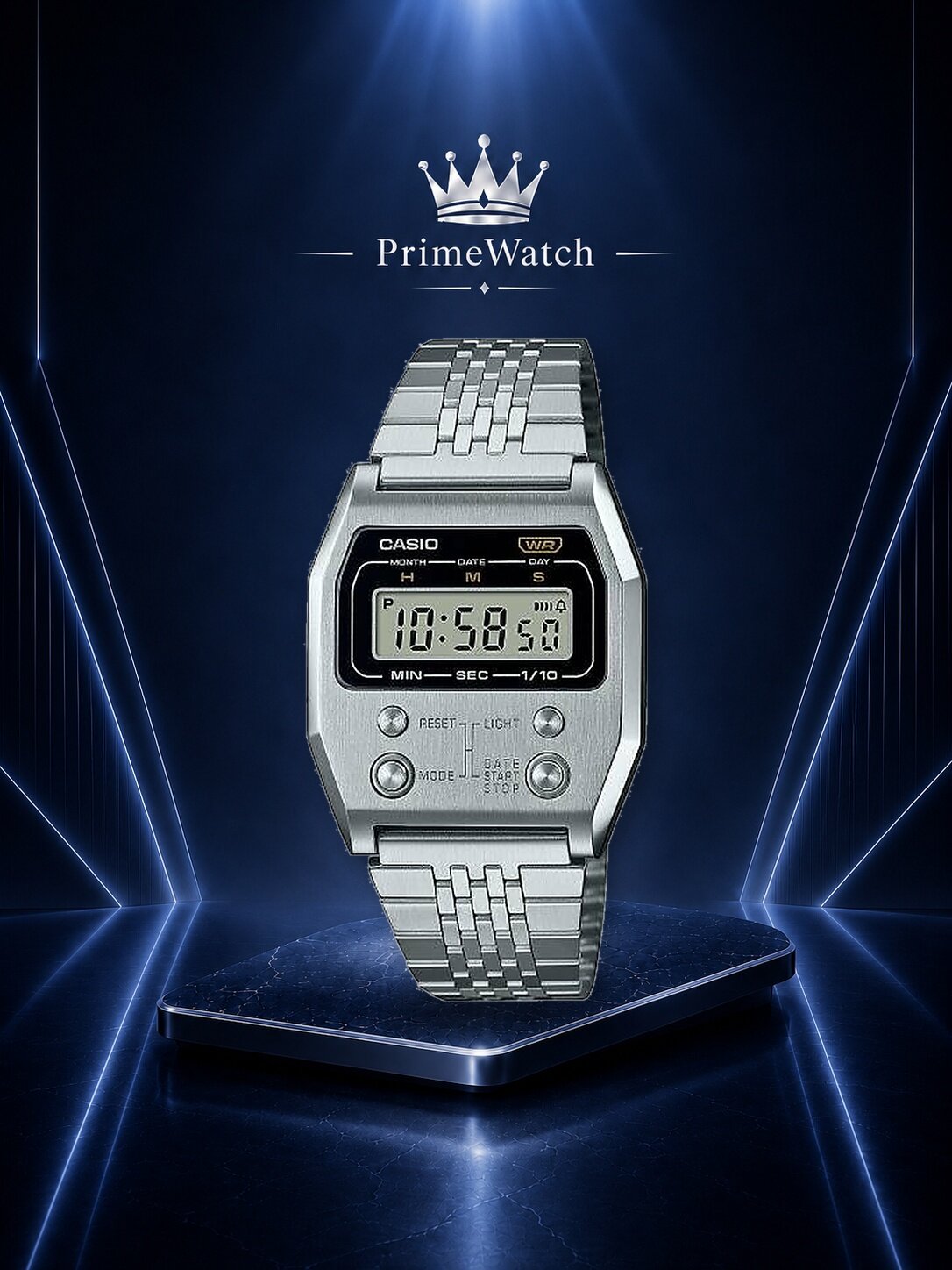 Наручные часы CASIO Vintage, серебряный/черный