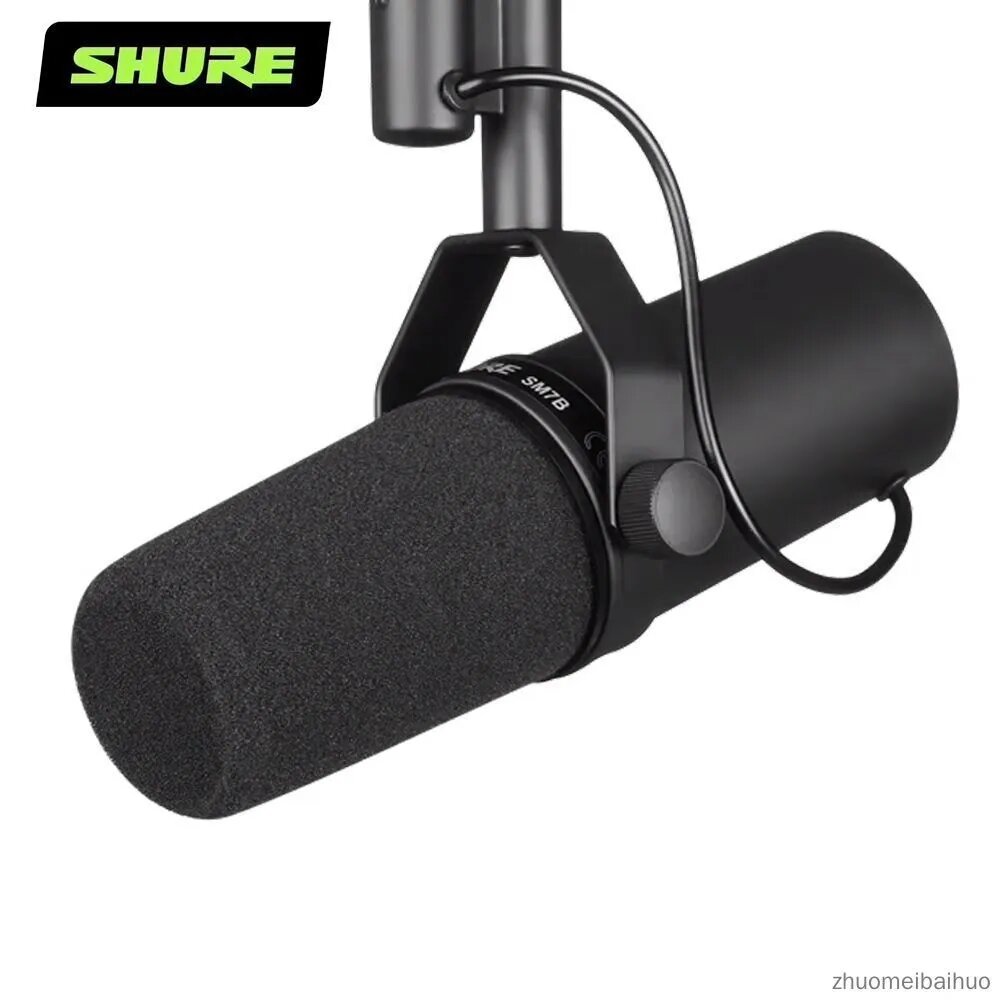 Динамический микрофон Shure SM7B для подкастов с XLR интерфейсом, черный, ручное крепление