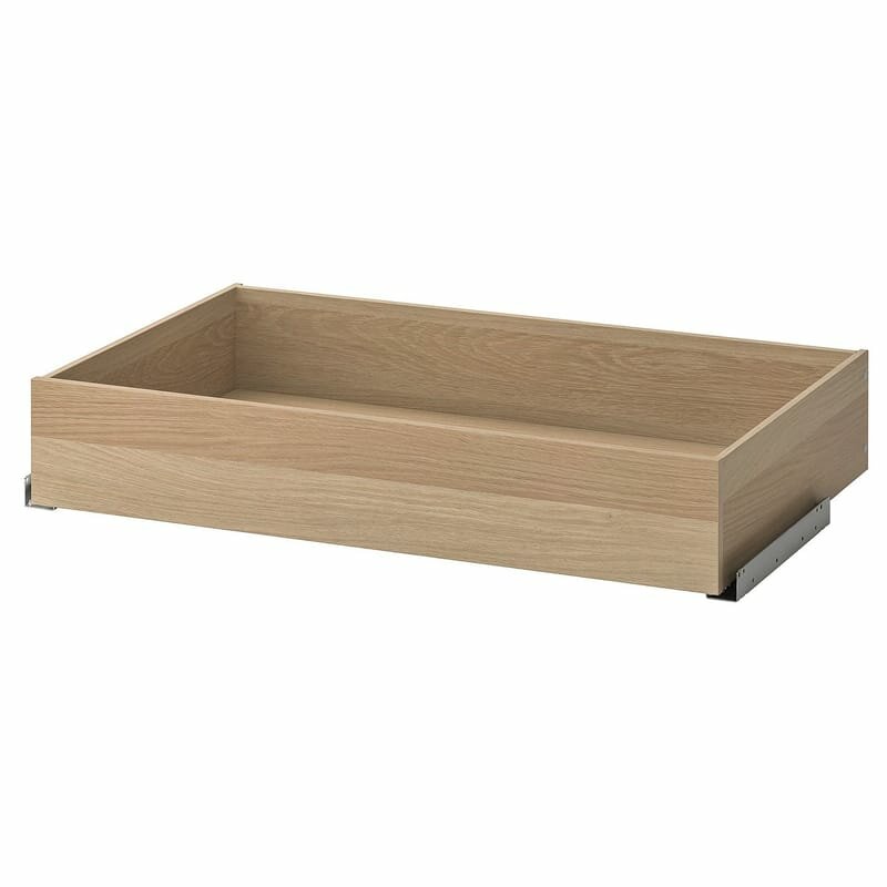 Корзина для хранения IKEA KOMPLEMENT ящик, имитация дуба выбеленного морилкой, 100x58 см 702.463.48