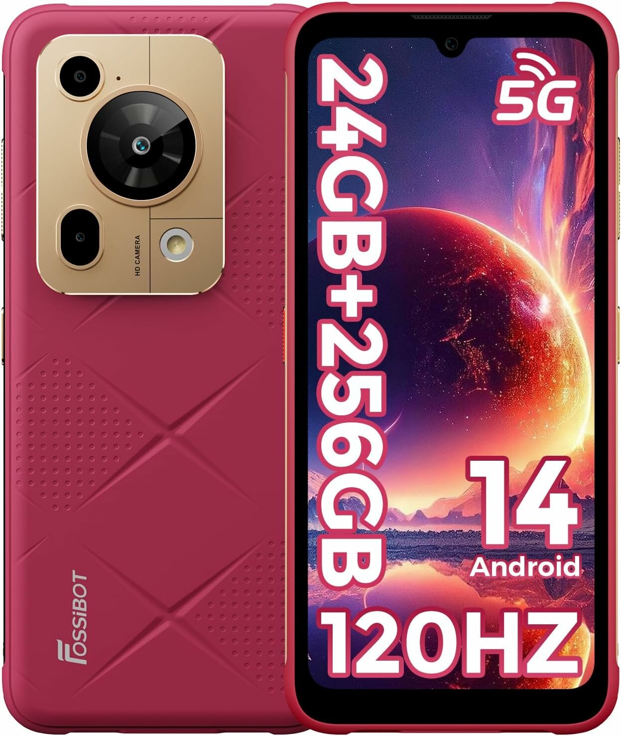 FOSSIBOT F112 Pro 5G защищенный телефон, 24(8+16) ГБ 256 ГБ, 6,88" FHD, 7150 мАч