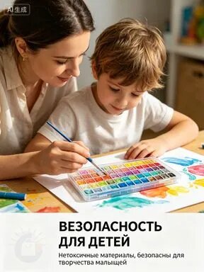 Краски акварельные 1 шт, 5 мл.