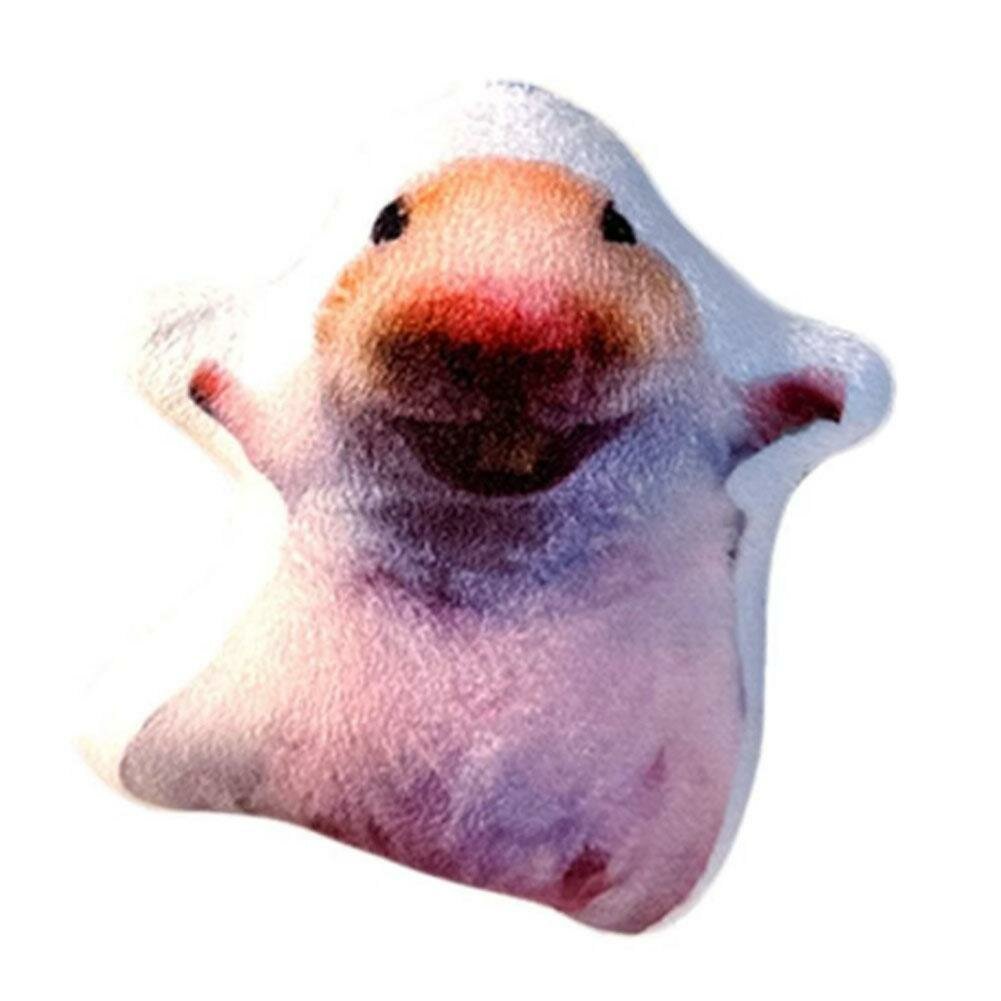 Подушка декоративная квадратная из микровелюра с принтом смешного кота, мягкая