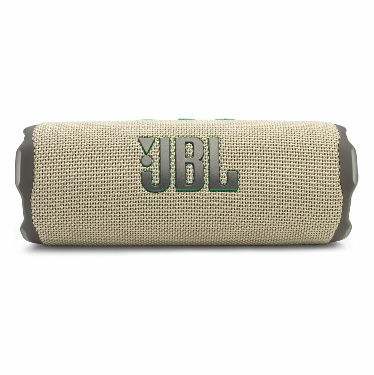 Портативная акустика JBL Charge 6 в песочном оттенке, оснащенная функцией пауэрбанка и влагозащитой IP67, является премиумрешением