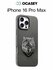 Чехол О'кейси "Пламя", для iPhone 16 Pro Max, принт, защита камеры, серый