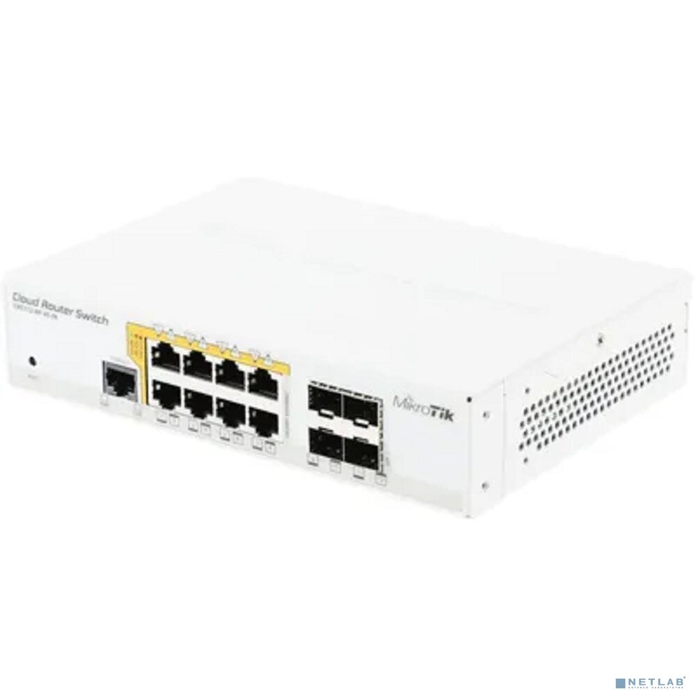 MikroTik CRS112-8P-4S-IN Коммутатор управляемый, 8х10/100/1000 Ethernet, 4 x SFP ports