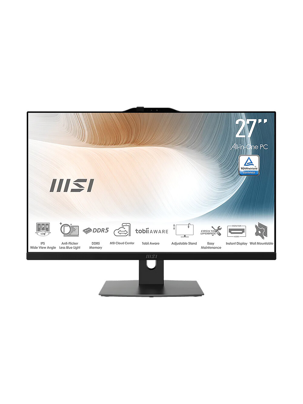Моноблок 9S6-AE0731-2435 Modern AM242P 1MA-2435XRU 23.8"(1920x1080 IPS)/Intel Core 3 100U(1.2Ghz)/16384Mb/500SSDGb/noDVD/Int: Intel® Graphics/Cam/BT/WiFi/war 1y/4.65kg/Black/noOS + Wireless KB+M